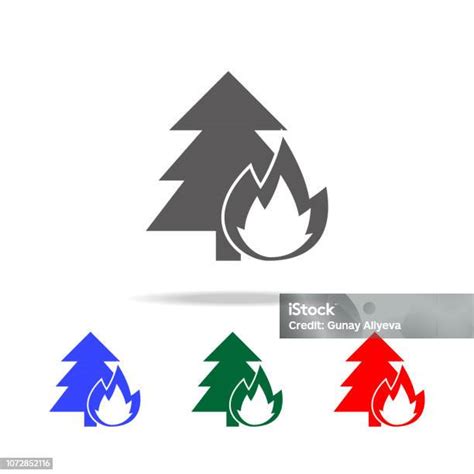 산 불 아이콘입니다 멀티에서 소방 관의 요소 아이콘 색깔 프리미엄 품질 그래픽 디자인 아이콘입니다 정보 그래픽 모바일 응용 프로그램 웹 디자인 웹 사이트에 대 한 간단한