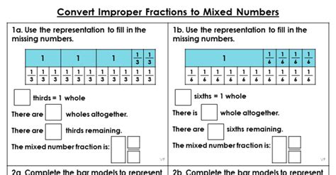 01 7 Convert Improper Fractions To Mixed Numbers Classroom Secrets