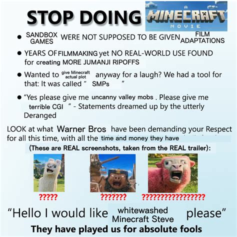 stop doing a minecraft movie stop doing math know your meme