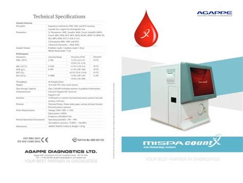 Mispa Count X Plus Advanced Automated Hematology Analyzer 3 Part