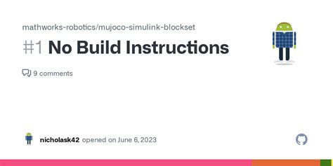 No Build Instructions · Issue 1 · Mathworks Roboticsmujoco Simulink