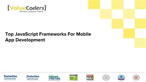Ppt 9 Top Javascript Frameworks For Mobile App Development Powerpoint Presentation Id7470071