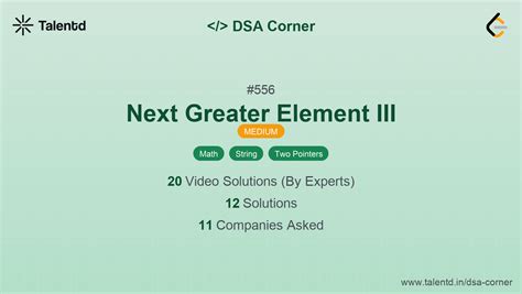 next greater element iii dsa problem talentd