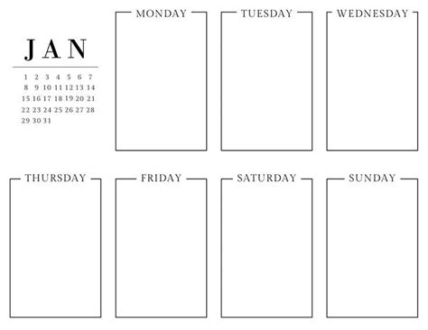 2023 Minimalist Weekly Calendar