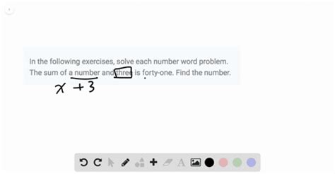 SOLVED In The Following Exercises Solve Each Number Word Problem Numerade