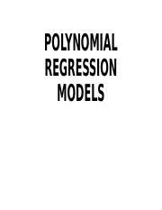 Understanding Polynomial Regression Models Basics Principles Course Hero