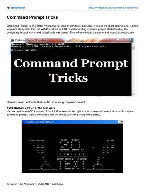 Command Prompt Tricks Pdf Command Line Interface Microsoft Windows