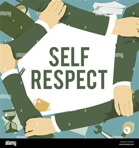 Affiche montrant le respect de soi Concept d affaires fierté et