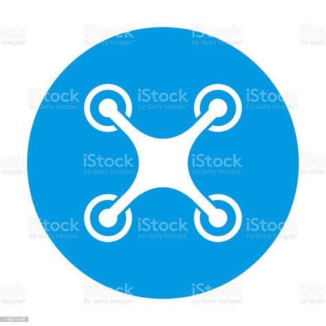 그래픽 디자인 로고 웹 사이트 소셜 미디어 모바일 앱 Ui 일러스트레이션을 위한 드론 쿼드로콥터 아이콘 벡터 로고에 대한 스톡 벡터 아트 및 기타 이미지 Istock