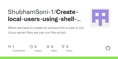 Github Shubhamsoni 1create Local Users Using Shell Script When We