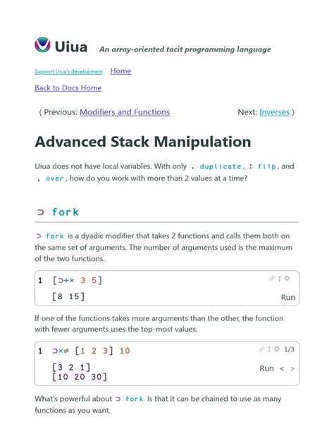 advanced stack manipulation uiua docs pdf function mathematics mathematical logic