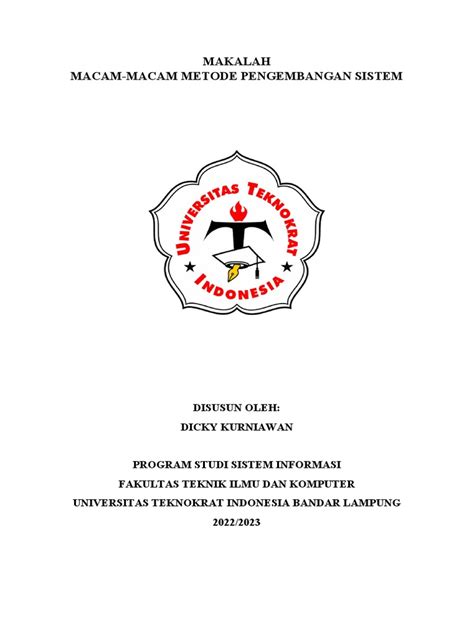 Metode Pengembangan Sistem Pdf