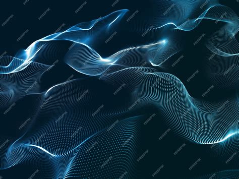 Free Photo 3d Abstract Background Of Flowing Cyber Particles