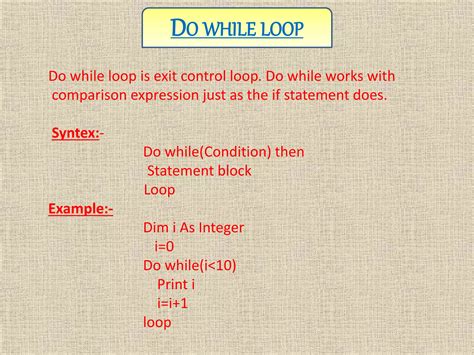 Control Structure In Vb Pptx Programming Languages Computing