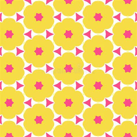 Seamless Geometric Pattern In Blue And Pink Colors Stock Illustration