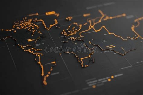 Explore Global Connections With World Map Digital Network World Technology Stock Illustration