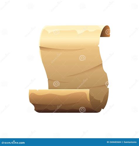 Game Ui Asset Gaming User Interface Paper Scroll Icon Stock Vector