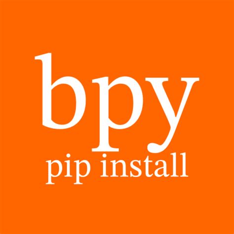 Installing Bpy Via Pip Blender Python Bioerrorlog Tech Blog En