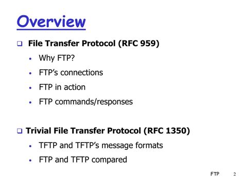 PPT Lecture FTP TFTP PowerPoint Presentation Free Download ID