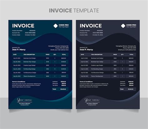 Premium Vector Professional Business Money Bills Or Price Invoices And Payment Agreement