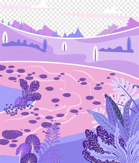 자연 경관 보라색 풍경 Png Pngwing