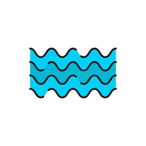 Weather Forecast Color Outline Icon Of Lood Stock Illustration