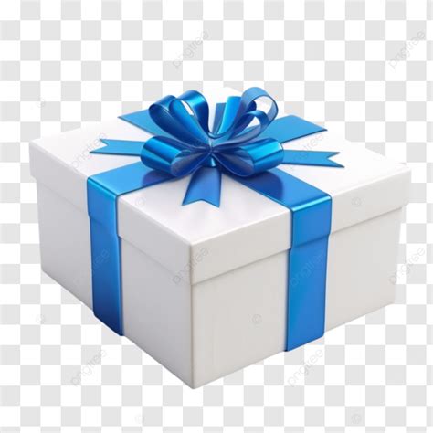 파란색 리본이 달린 흰색 상자 흰색 상자 파란 리본 선물 상자 Png 일러스트 및 이미지 에 대한 무료 다운로드 Pngtree