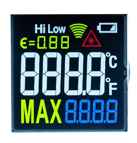 Custom Infrared Thermometer Lcd Display Negative Transmissive Full View Va Lcd Display Lcd And