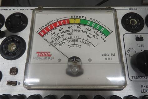 Eico Model 666 Tube Tester With Box Of Tubes