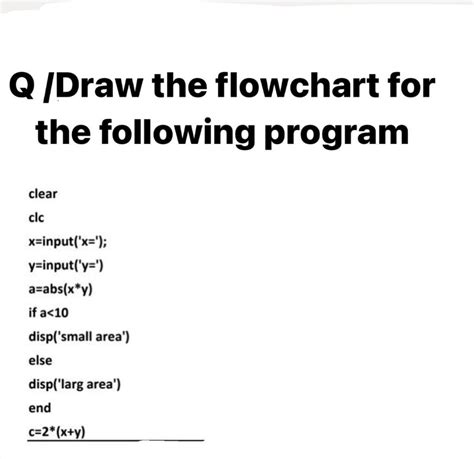 Solved Q Draw The Flowchart For The Following Program Clear Chegg