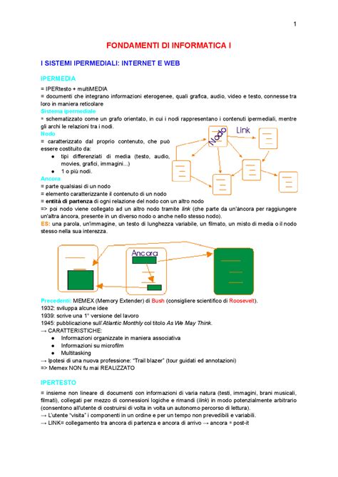 Appunti Completi Del Corso Di Fondamenti Di Informatica I Dattolo