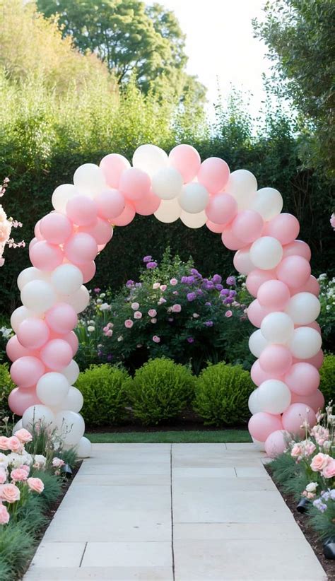 35 Pink And White Balloon Arch Ideas For Dreamy Parties