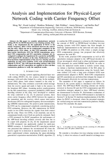 pdf analysis and implementation for physical layer network coding