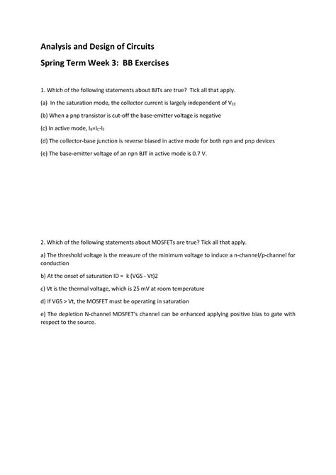 class 1questions analysis design circuit analysis and design of circuits spring term week 3