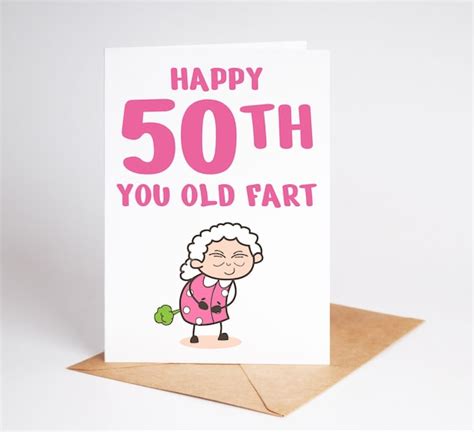Funny Birthday Card Funny Rude Humour Banter Hilarious 50th