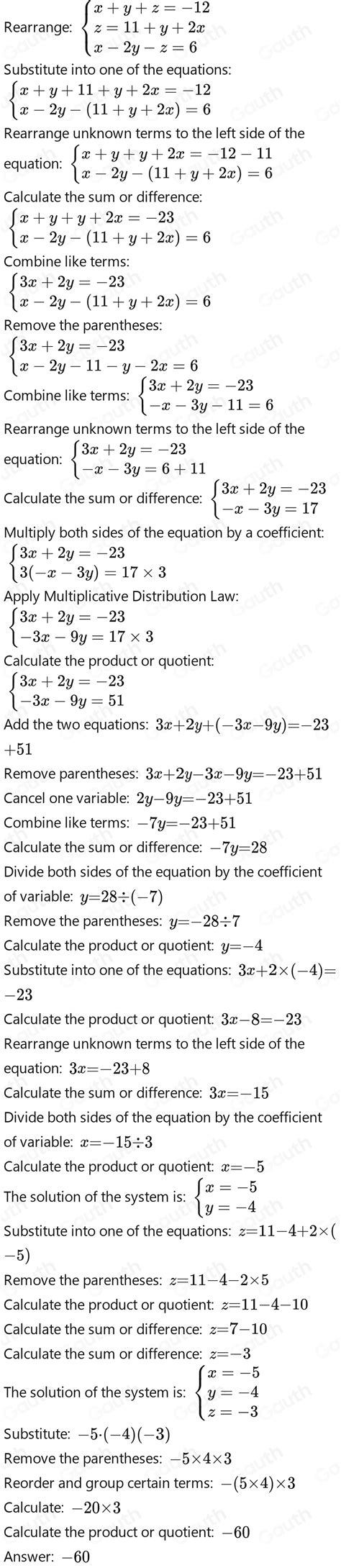 Solved 13 Diketahui Sistem Persamaan Linear Tiga Variabel Berikut Beginarrayl X Y Z 12 2x Y