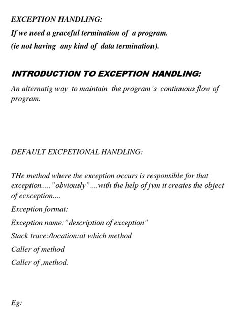 exceptionhandling pdf pdf control flow pointer computer programming