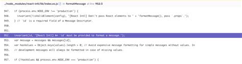 本都没发现这个错误线上频繁出现报警 invariant id React Intl An id must be provided to format a message