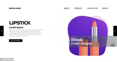 플랫 만화 스타일의 립스틱 콘셉트 컬러풀 벡터 일러스트레이션 미용 바디 케어 및 화장품 관련 현대 벡터 일러스트 사이트 방문 페이지 0명에 대한 스톡 벡터 아트 및 기타