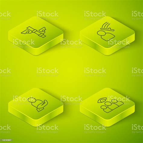 아이소 메트릭 라인 설정 경찰은 인간 생명 보험 스파이 요원 및 보안 카메라 아이콘을 이겼습니다 벡터 3차원 형태에 대한 스톡 벡터 아트 및 기타 이미지 Istock