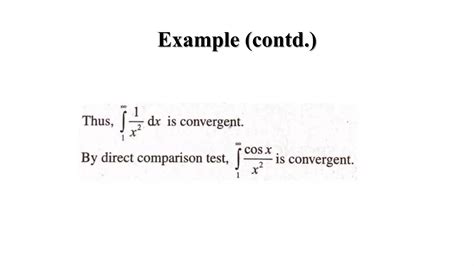 Convergence And Divergence Of Improper Integrals Ppt