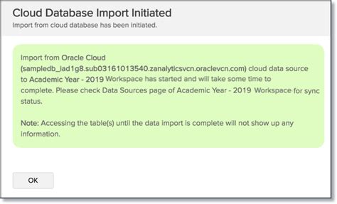 import data from oracle cloud zoho analytics on premise