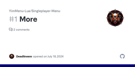 More Issue YimMenu Lua Singleplayer Menu GitHub