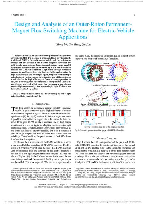 Pdf Design And Analysis Of An Outer Rotor Permanent Magnet Alternator For Low Speed Wind Turbine