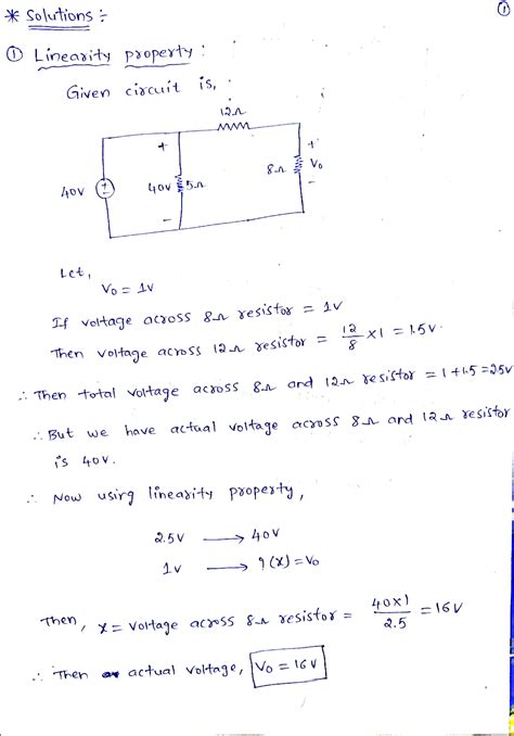 Solved Subject Circuits 1 For Electrical Engineers Topic Linearity