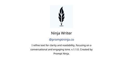 Ninja Writer Gpts Features And Functions Examples And Prompts Gpt Store