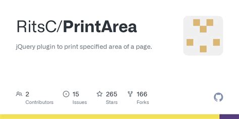 GitHub RitsC PrintArea JQuery Plugin To Print Specified Area Of A Page