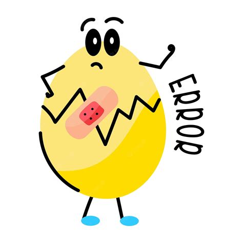 Premium Vector Cute Sticker Design Of Error Fixed