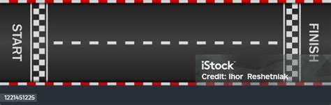 모토 레이스 레인 Gp 시작 결승선 및 테두리와 트랙 카트와 경마장 F1에 차를위한 검은 아스팔트 도로 가는 길에 빠른 카운트 다운 자동 배경 및 배경 화면 활주로 보기