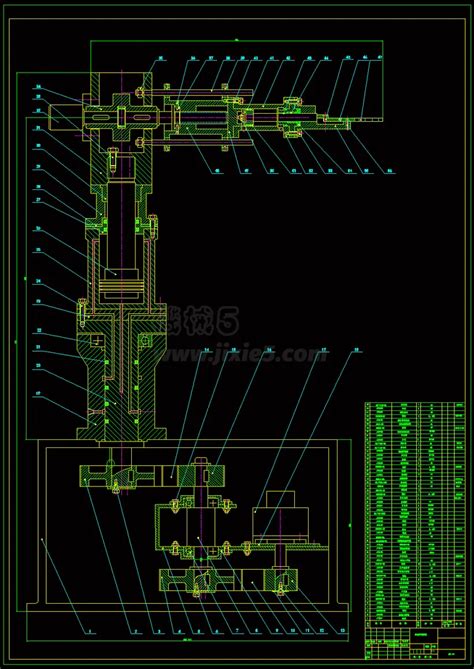 机械手装配图cad图纸设计 机械5